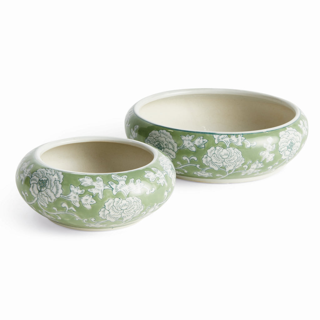 IMPERIAL LOTUS LOW POTS, SET OF 2 – Napa Home & Garden